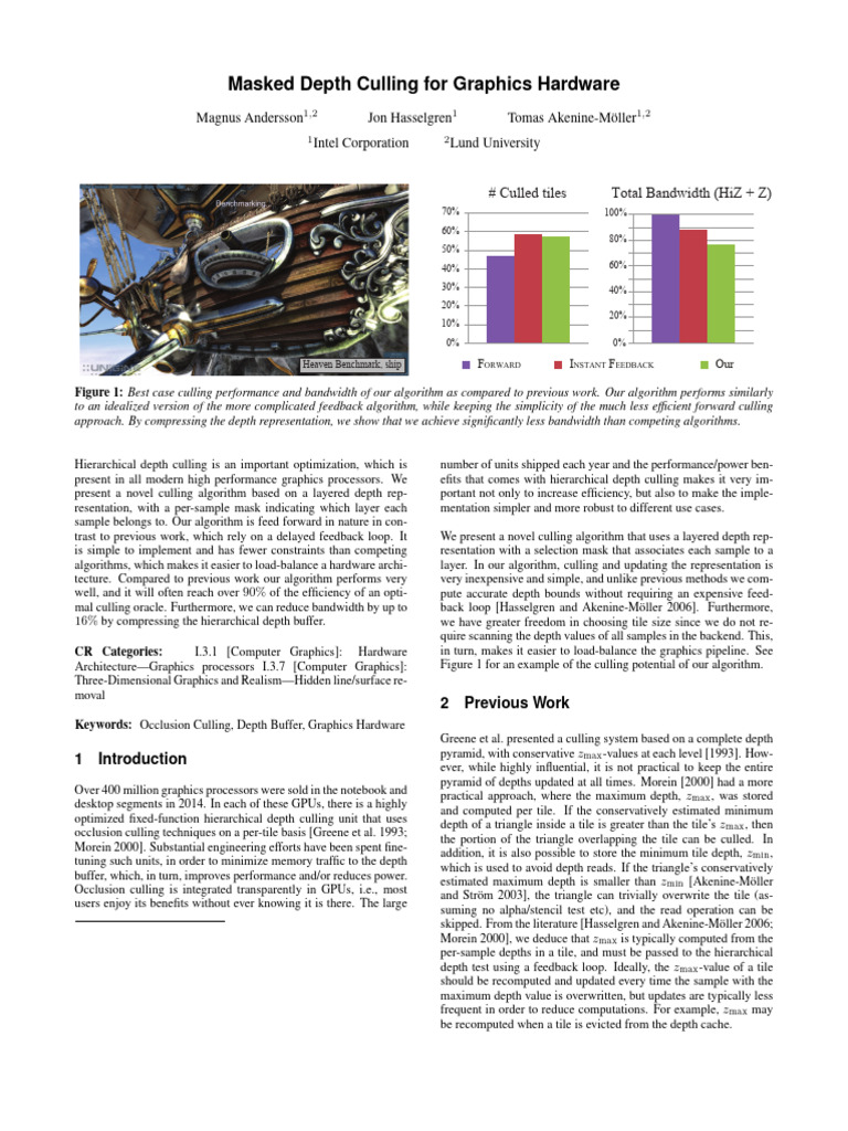 Magnus Andresson - Masked Depth Culling For Graphics Hardware | PDF ...