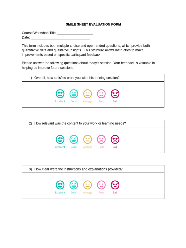 Evaluation Form | PDF