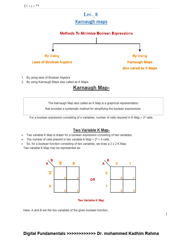 Unit 4 K Maps | PDF | Applied Mathematics | Boolean Algebra