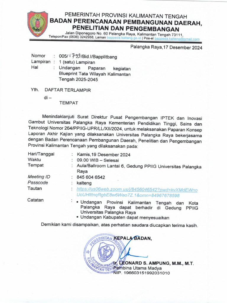 Undangan Paparan Blueprint | PDF