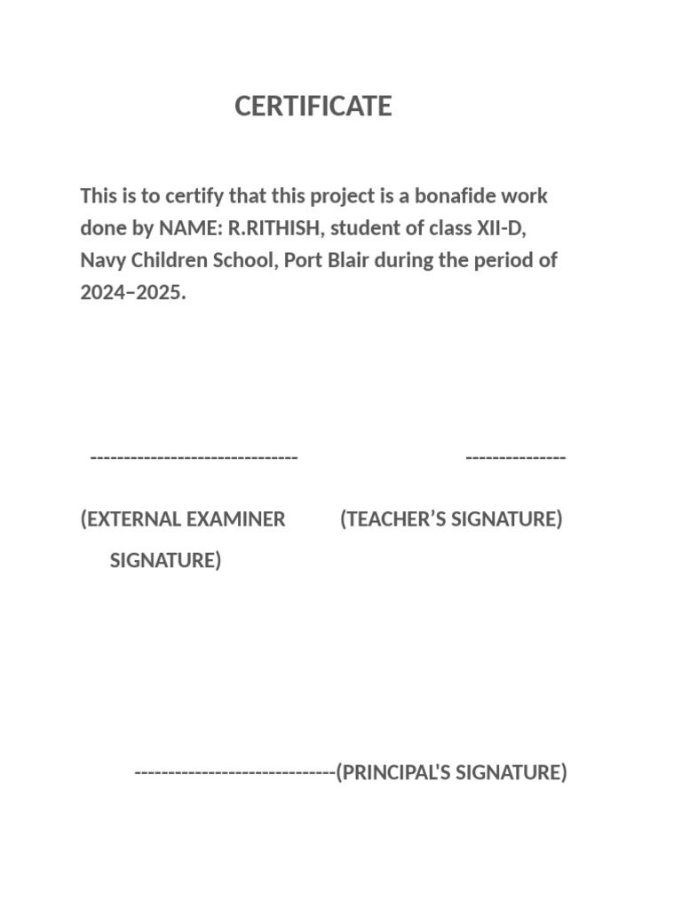 Biology Certificate | PDF