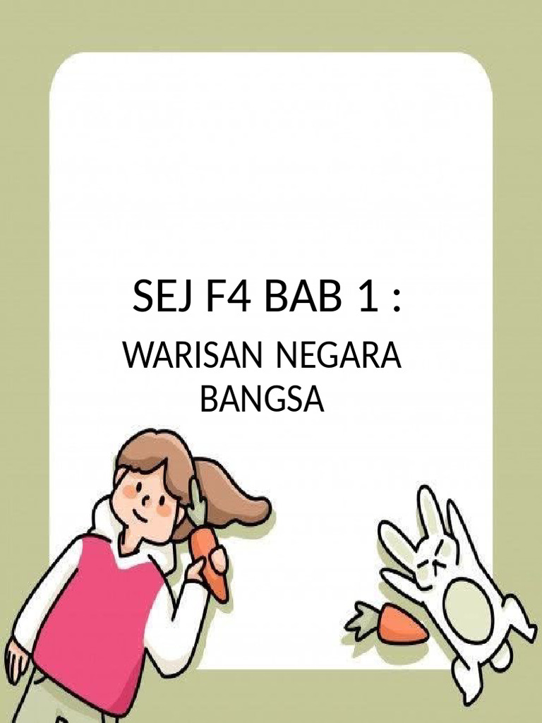 Sej F4 Bab 1 | PDF