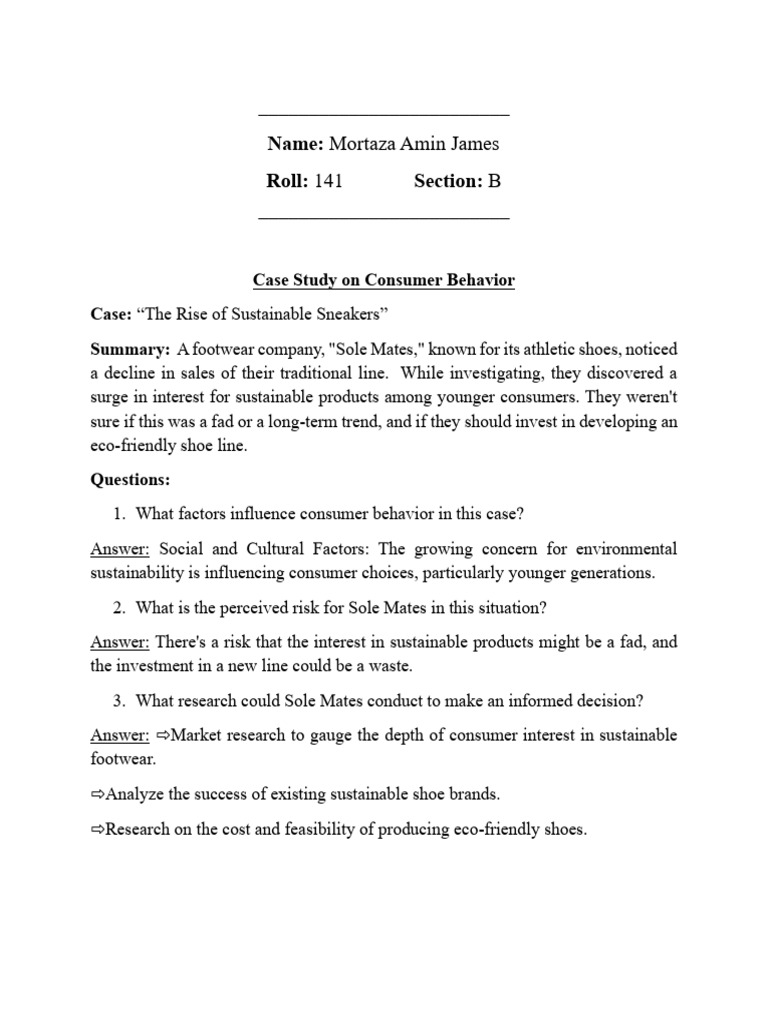 Consumer Behaviour Case | PDF