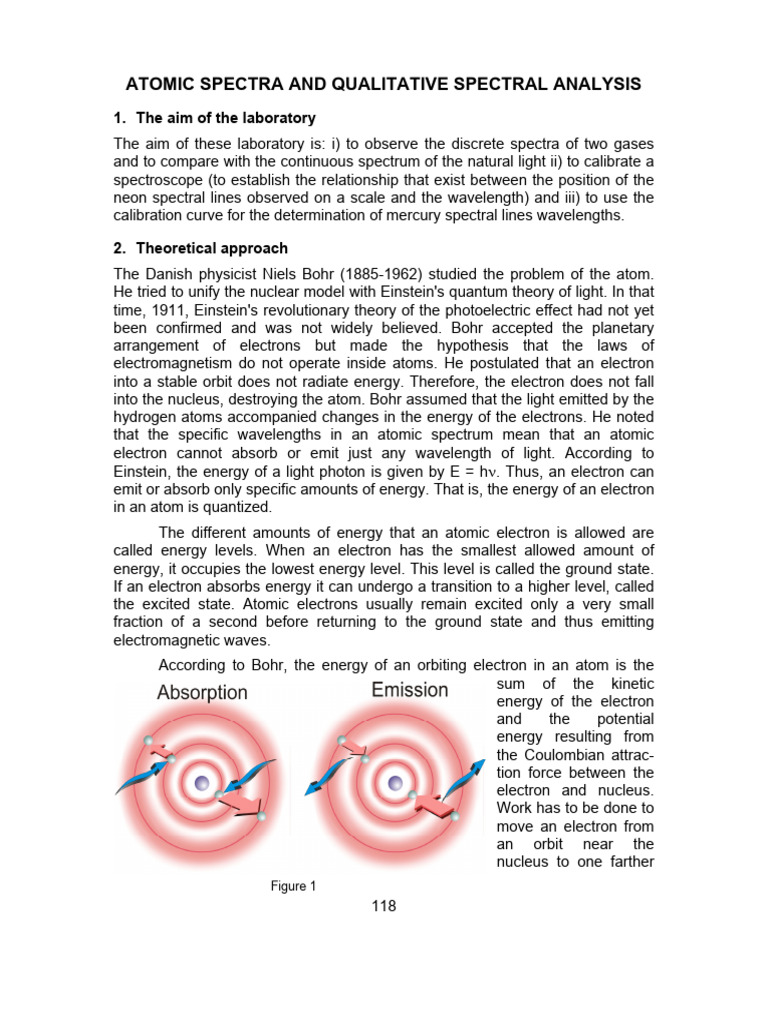 Week 09-12. Atomic Spectra | PDF | Spectroscopy | Emission Spectrum