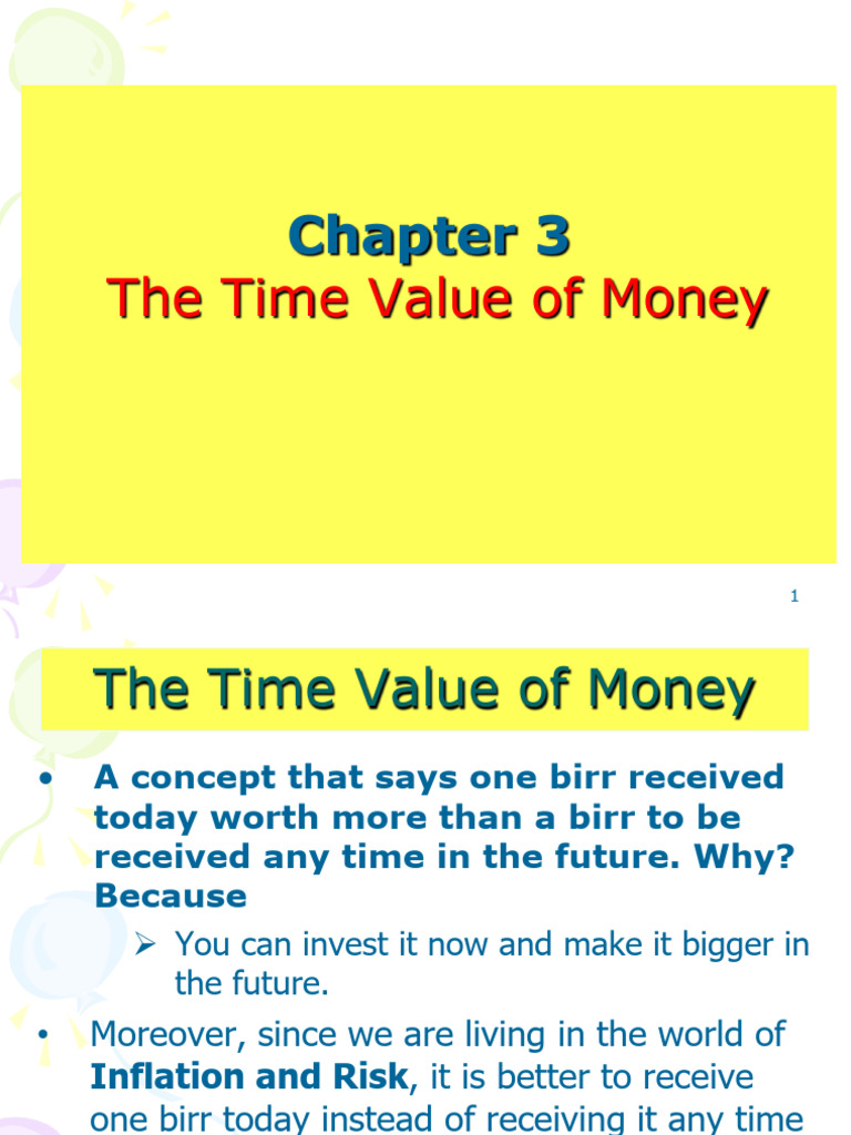 Chapter 3 Time Value of Money | PDF | Present Value | Time Value Of Money