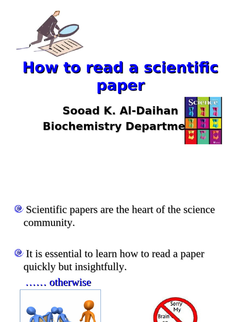 How To Read A Scientific Paper Modified Final | PDF | Knowledge | Human ...
