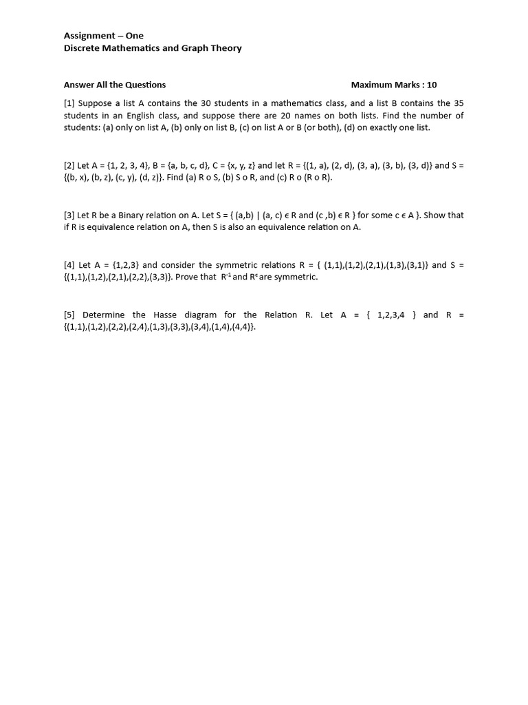 DMGT Assignment1 | PDF