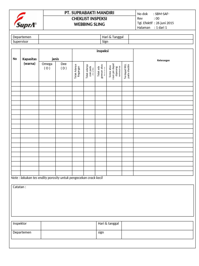 check list shackle | PDF