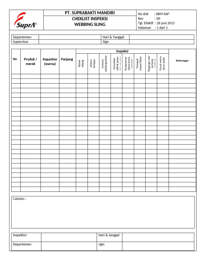 Check List Webbing | PDF