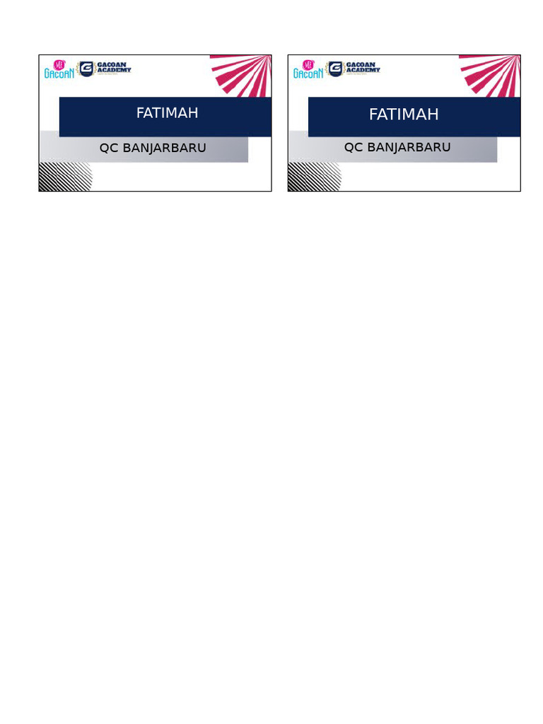 Nametag Fatimah | PDF