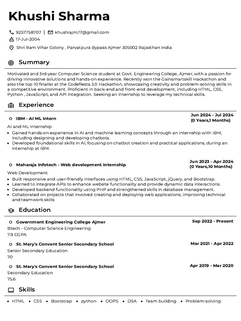 Khushi Sharma 12-4 | PDF | Web Development | Computer Programming