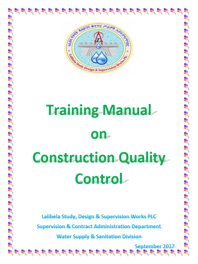 Construction Quality Control Manual | PDF | Quality (Business) | Iso 9000