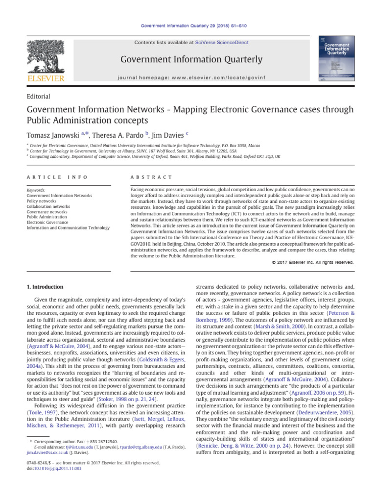 egov | PDF | Governance | E Government