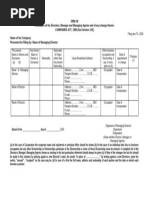 Form 49 Return Giving Particulars in Register of Directors, Managers ...