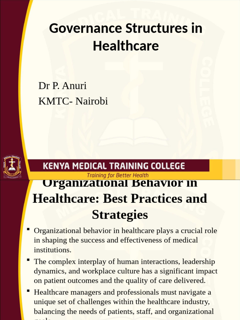 Governance Structure in Health Sector | PDF
