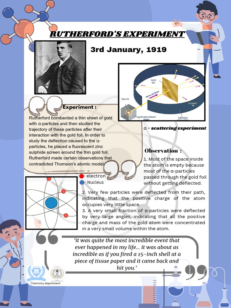 Rutherford Experiment Dept Chemistry | PDF