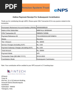 NPS Initial Contribution Receipt | PDF