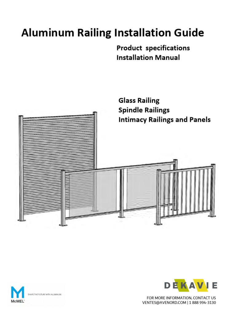 MCMEL - Railing Installation Guide ENG | PDF | Screw