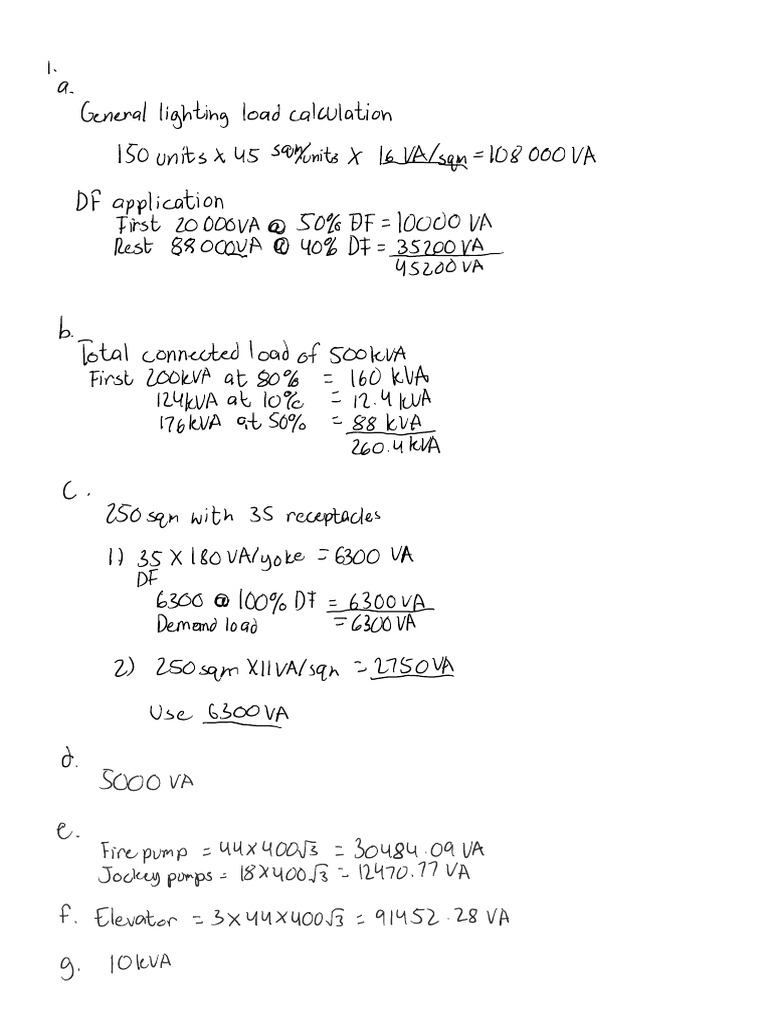Electrical Load Estimation | PDF