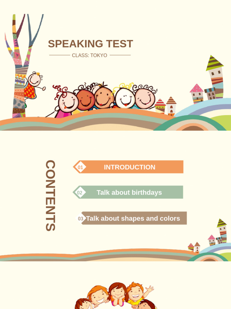 Speaking Test: Birthdays & Colors | PDF