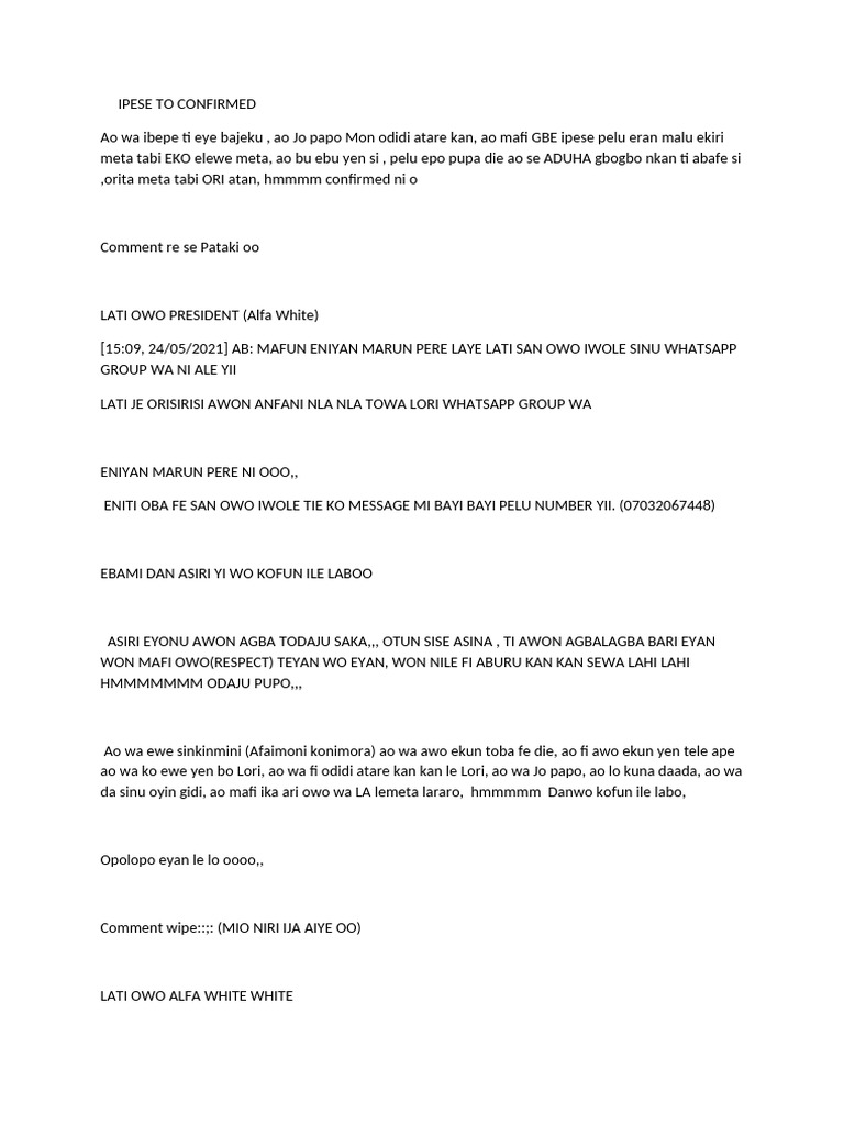 IPESE TO CONFIRMED | PDF