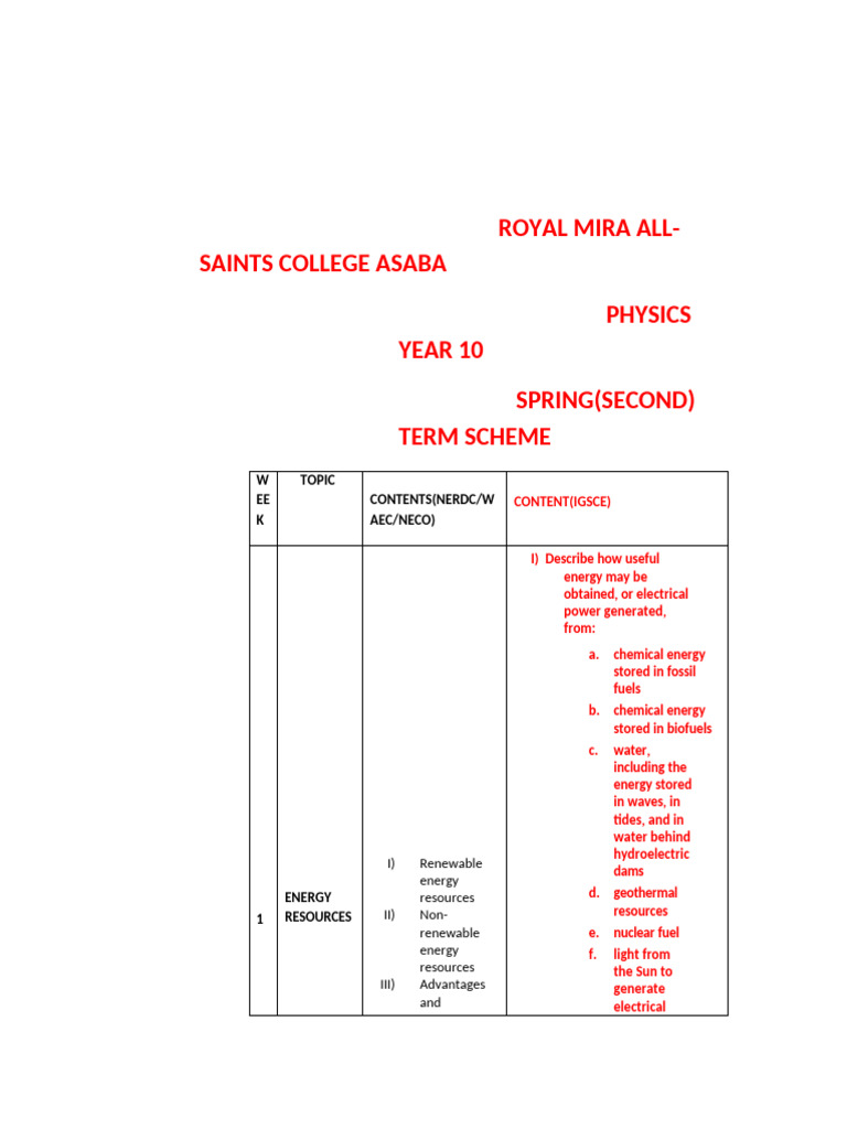 Physics Year 10 Second Term | PDF | Renewable Energy | Liquids