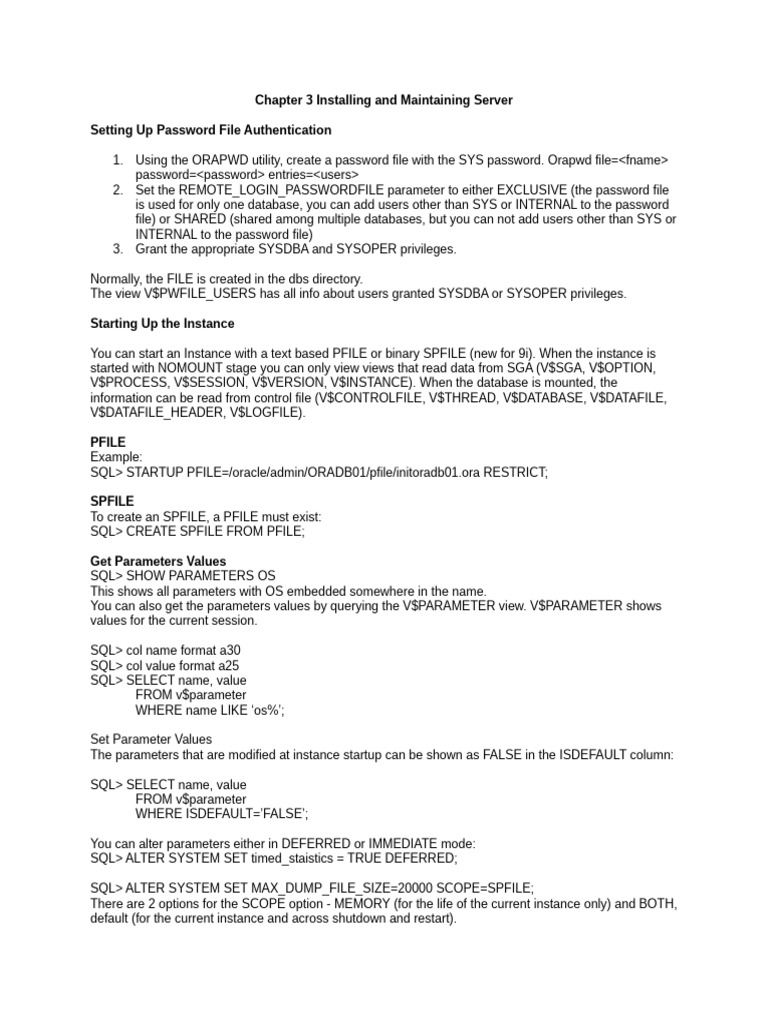 DBA_Fundamentals1 | PDF | Computer File | Sql