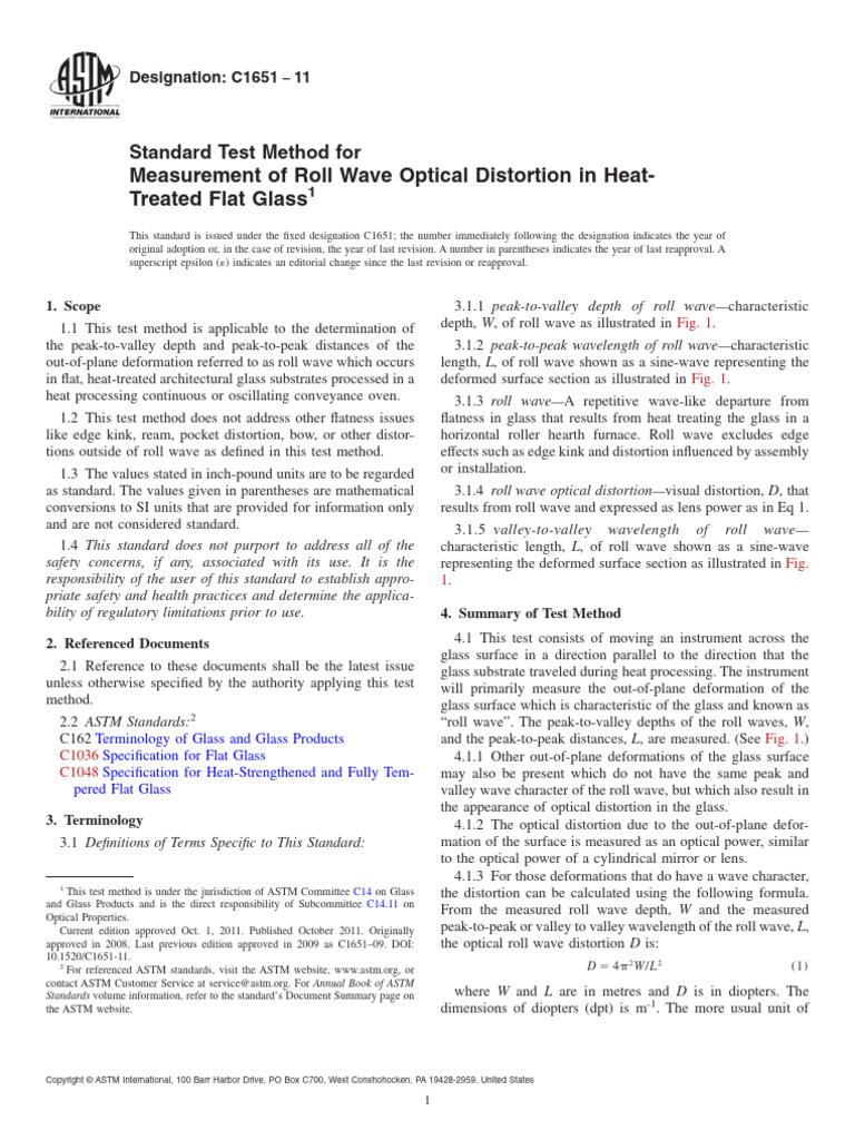 ASTM C1651 | PDF | Waves | Optics