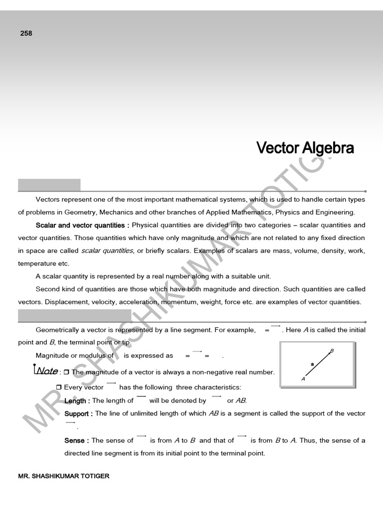 02-Vector (Theory) - 1 | PDF | Euclidean Vector | Quantity
