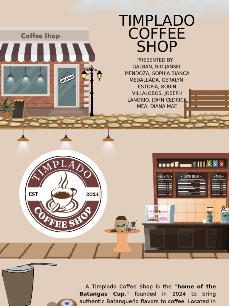 Timplado Coffee Shop: Batangas Flavor Hub | PDF | Coffee | Drink