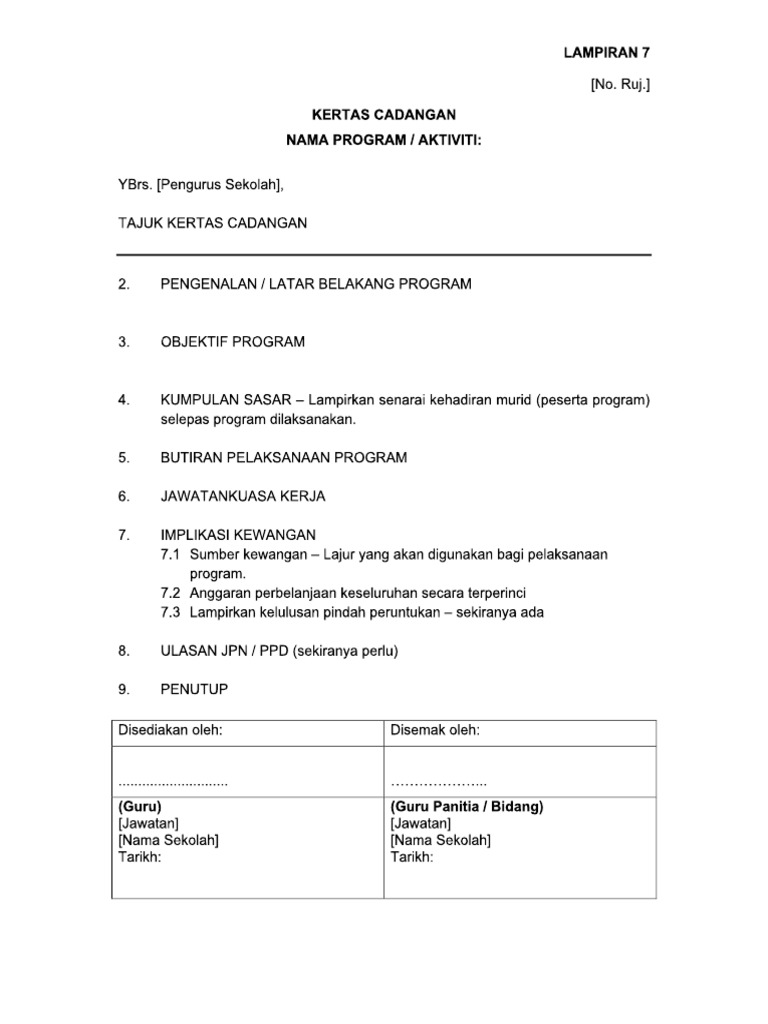Format Kertas Kerja SPK1_2021 | PDF