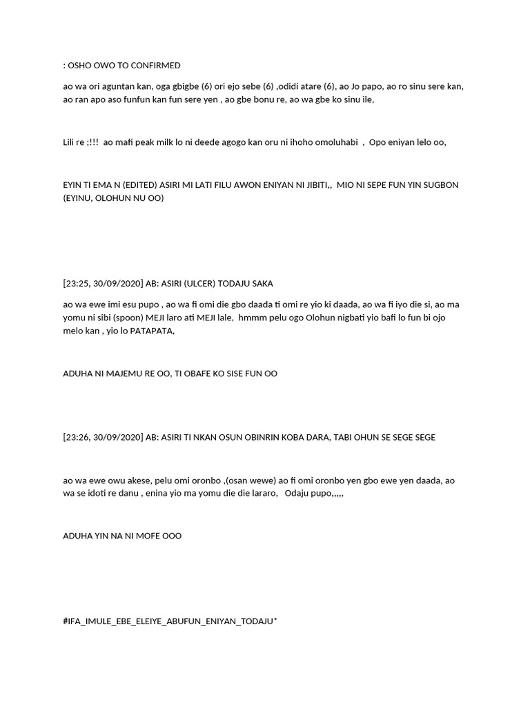 OSHO OWO TO CONFIRM | PDF