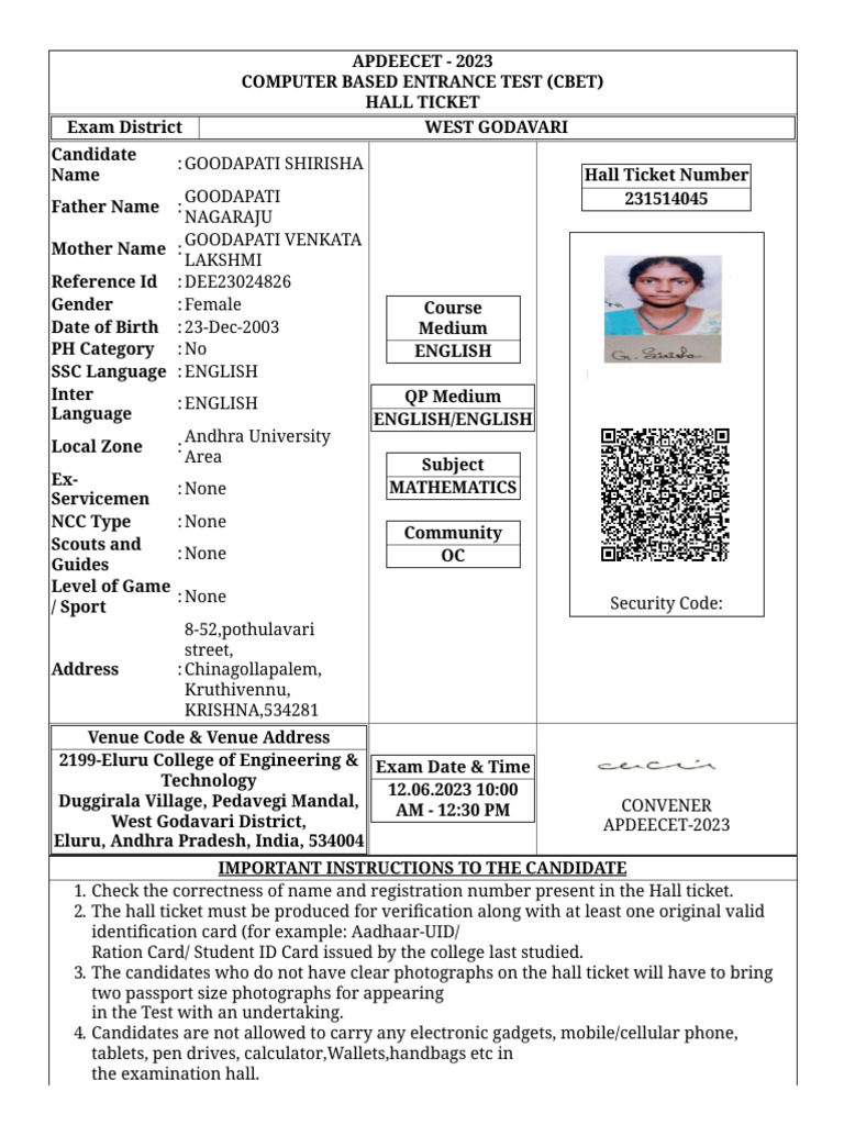 1234 | PDF | Identity Document