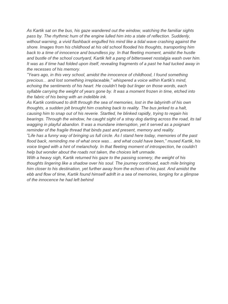 As Kartik Sat On The Bus | PDF