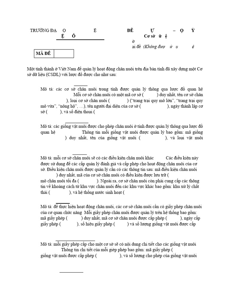 De_THCK_CSDL_2024_2025_De02 | PDF