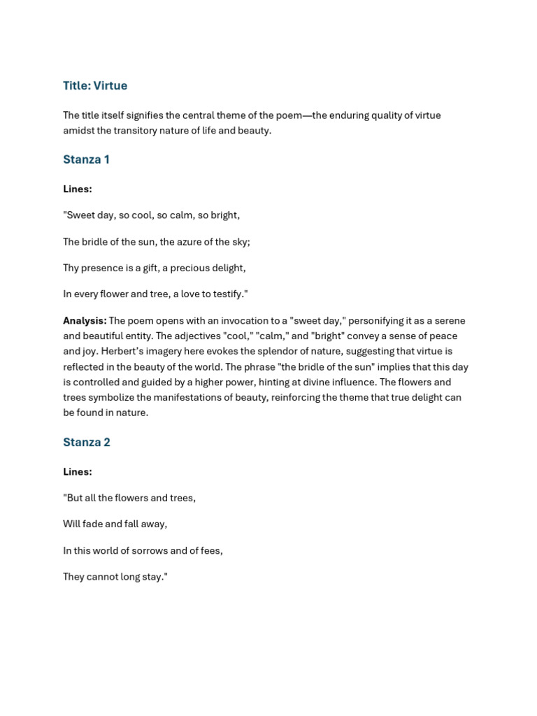 LYRIC | PDF | Virtue | Poetry