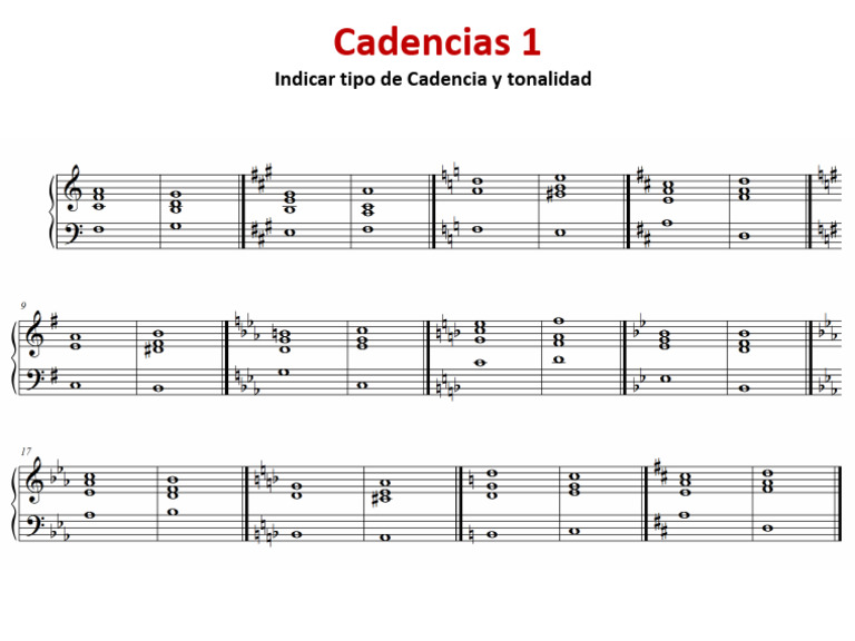 Ejercicios Cadencias 1 | PDF