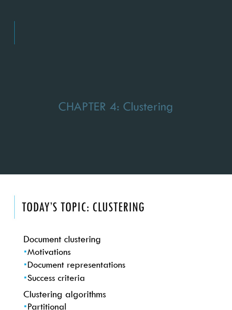 Understanding Document Clustering Techniques | PDF | Cluster Analysis ...