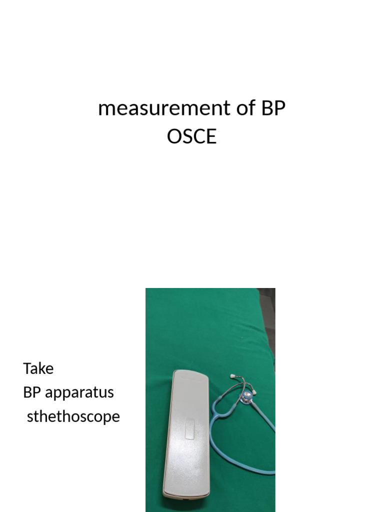 Measurement of BP Osce | PDF