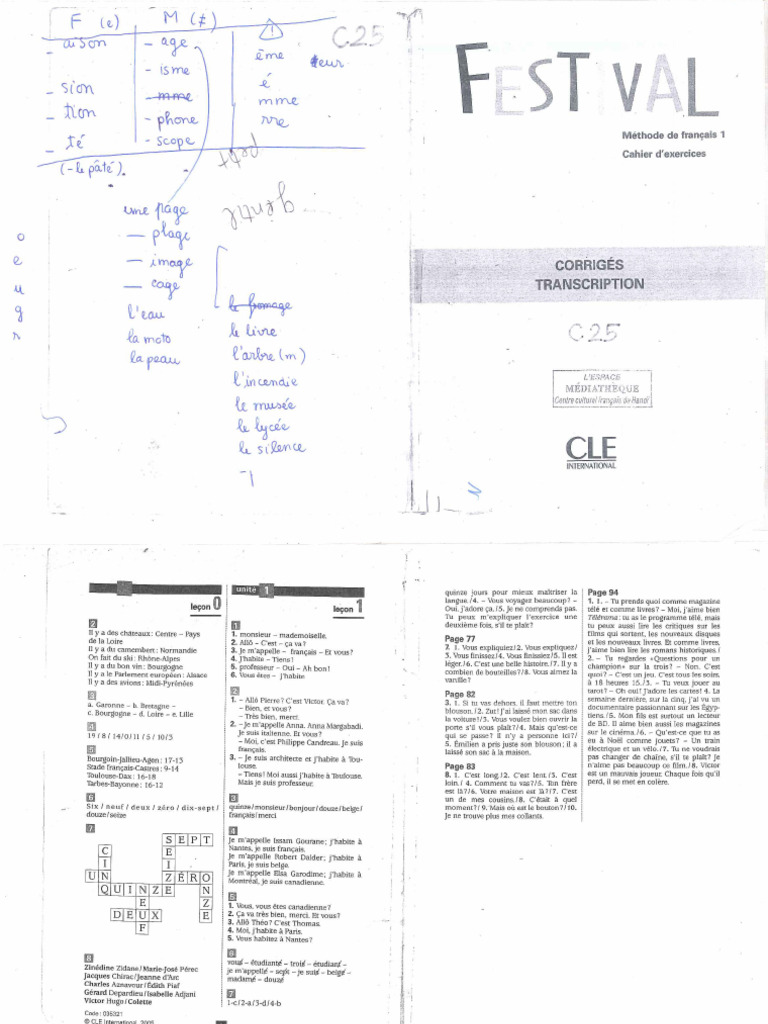 Corrigé SBT Festival 1 | PDF