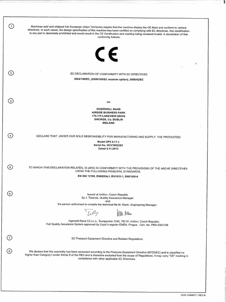 UP5 CE Declaration | PDF