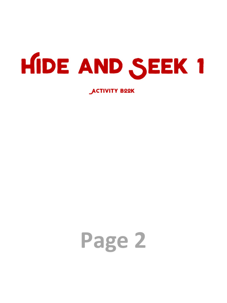Hide & Seek 1 Activity Book | PDF