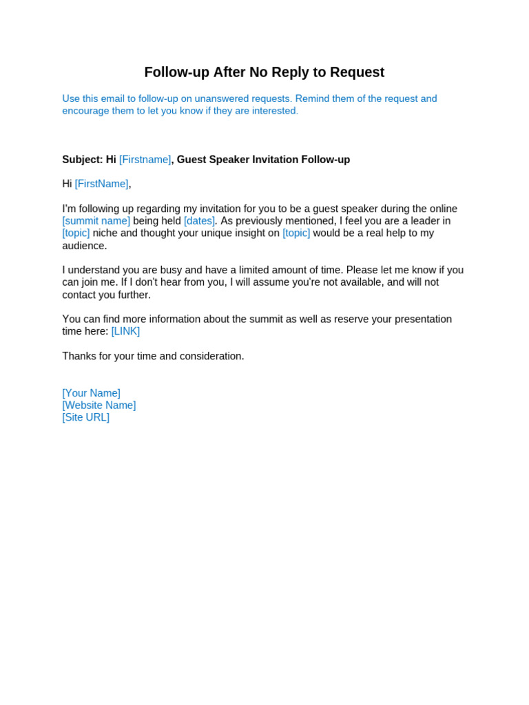 Email 2 - Follow Up Invitation | PDF