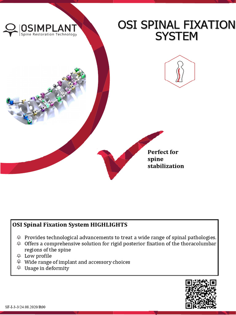 OSI Spine System Brochure - Osimplant | PDF | Vertebral Column ...