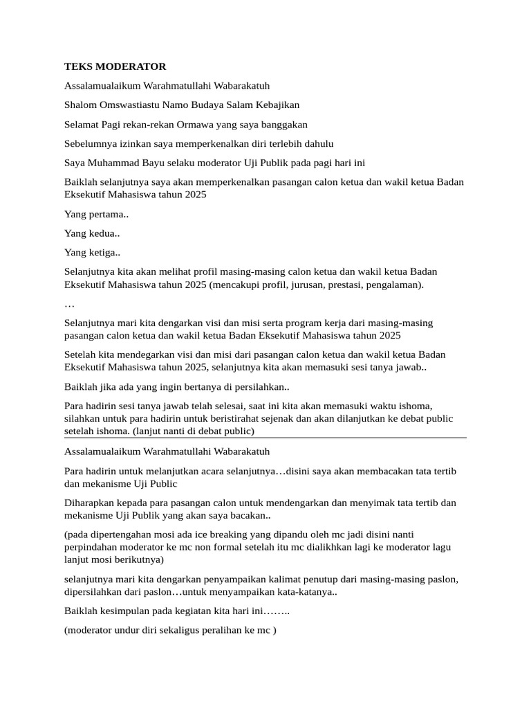 Teks Moderator | PDF