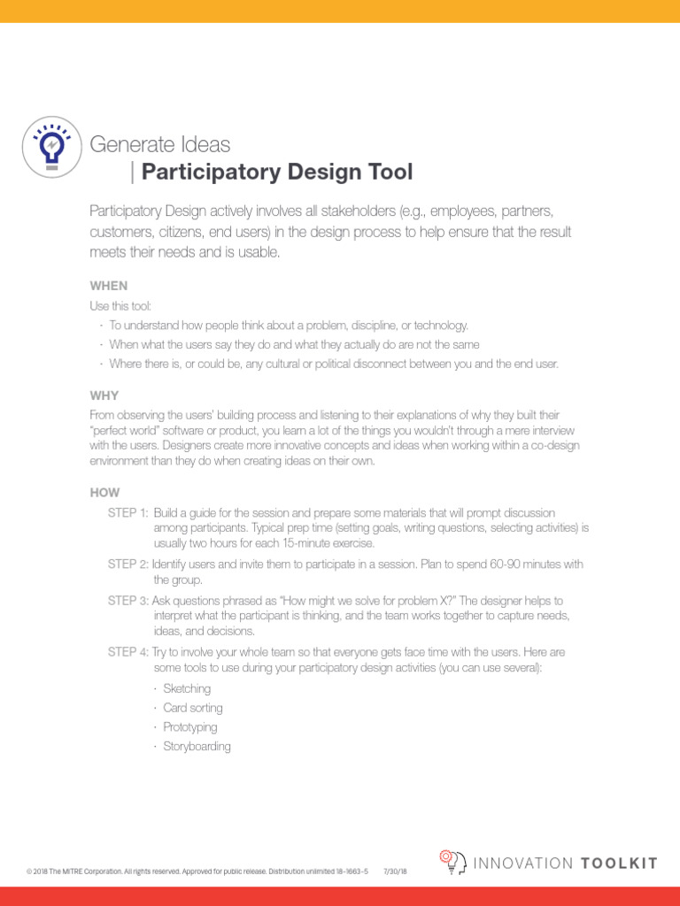 Participatory Design Toolkit Guide | PDF | Cognition | Human Communication