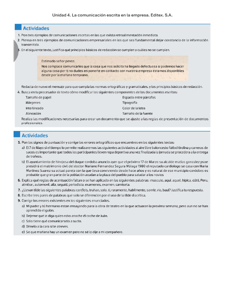 Actividades Ud 4 Manual | PDF