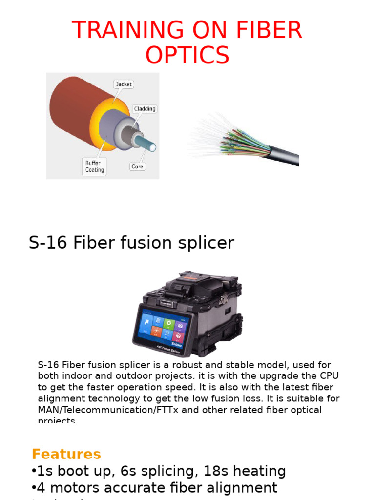 Training On Fiber Optics | PDF | Fiber Optic Communication | Optical Fiber