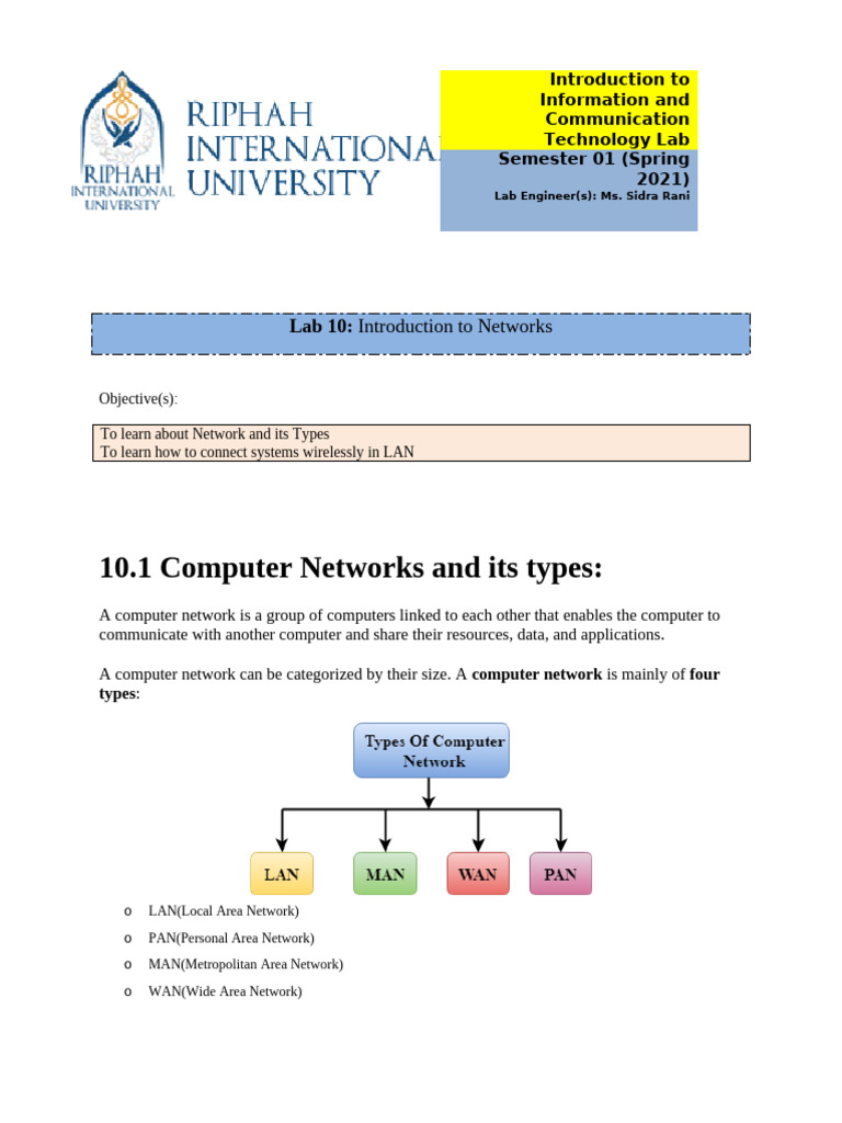 IICT WEEK 10 | PDF | Computer Network | Local Area Network