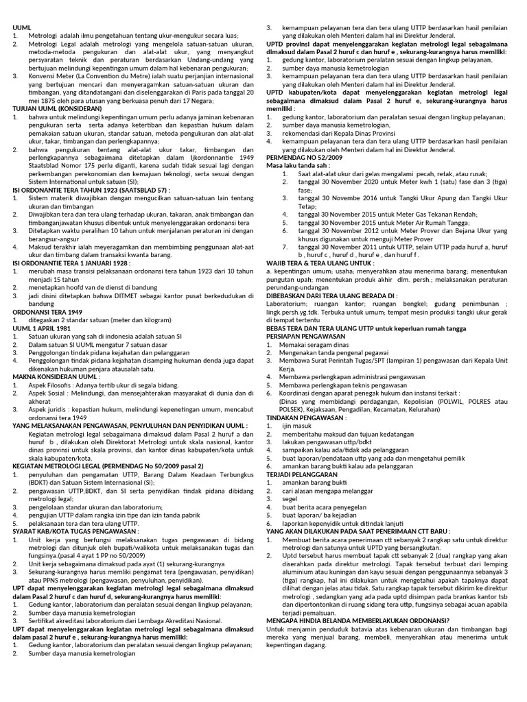 Rangkuman UAS 2010 | PDF